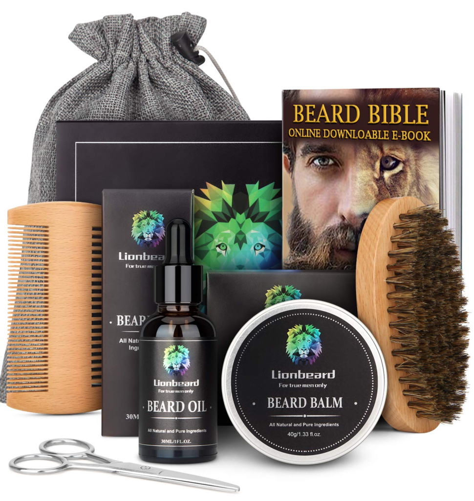 Lionbeard Beard Care Kit for Men Dad Beard Growth Grooming & Trimming ...